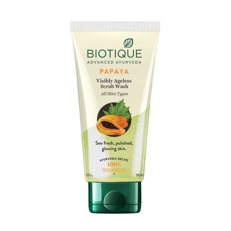 Biotique Bio Papaya Visibly Ageless Scrub Wash For All Skin Types