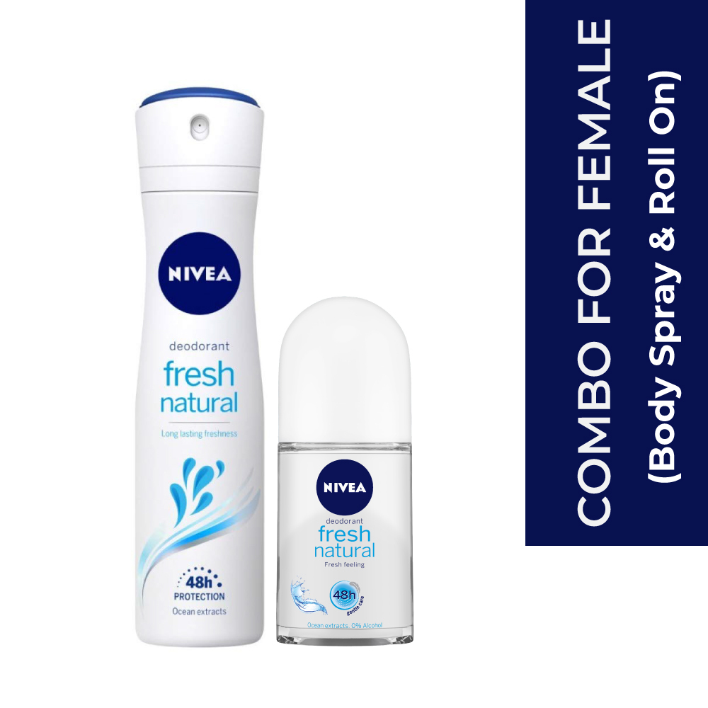 Nivea Fresh Natural Female Deodorant 150ml & Roll on 50ml Combo