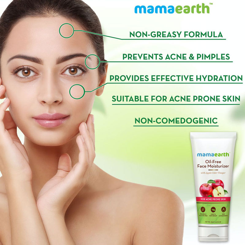 Mamaearth oil free face moisturizer for acne prone skin
