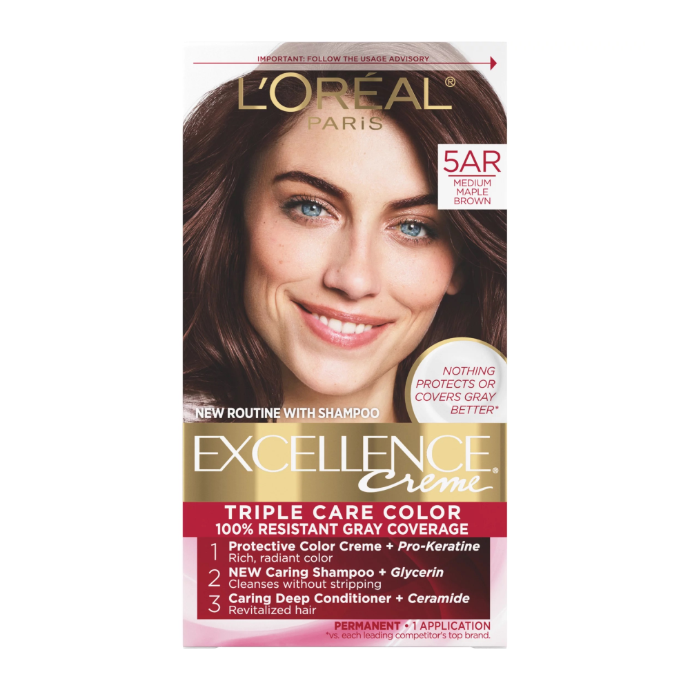 L'Oreal Excellence Creme Triple Protection Color Medium Maple Brown 5AR