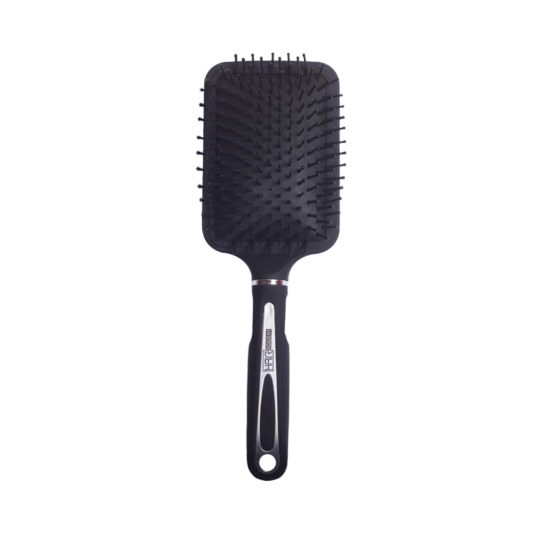 Hair Academy Salon Quality Paddle Hair Brush - Black