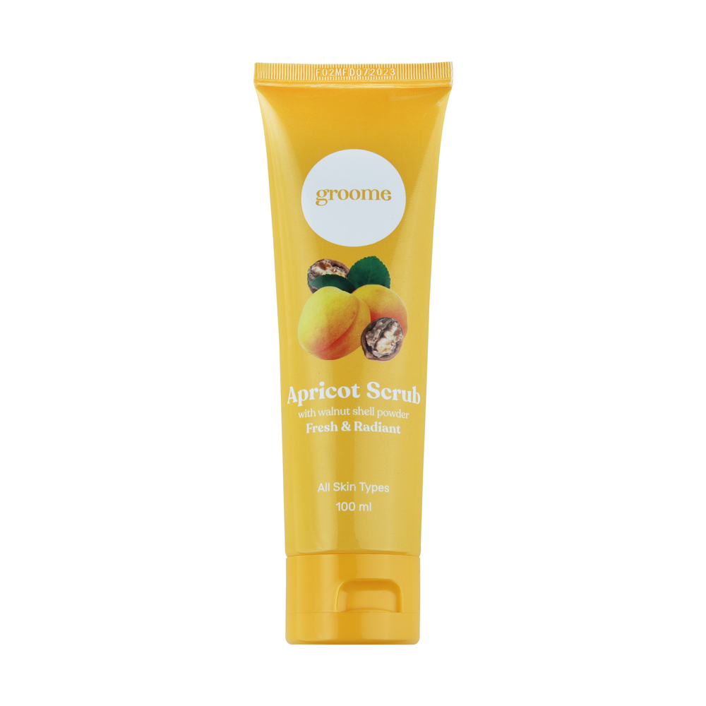 Groome Apricot Scrub - with Walnut Shell Powder