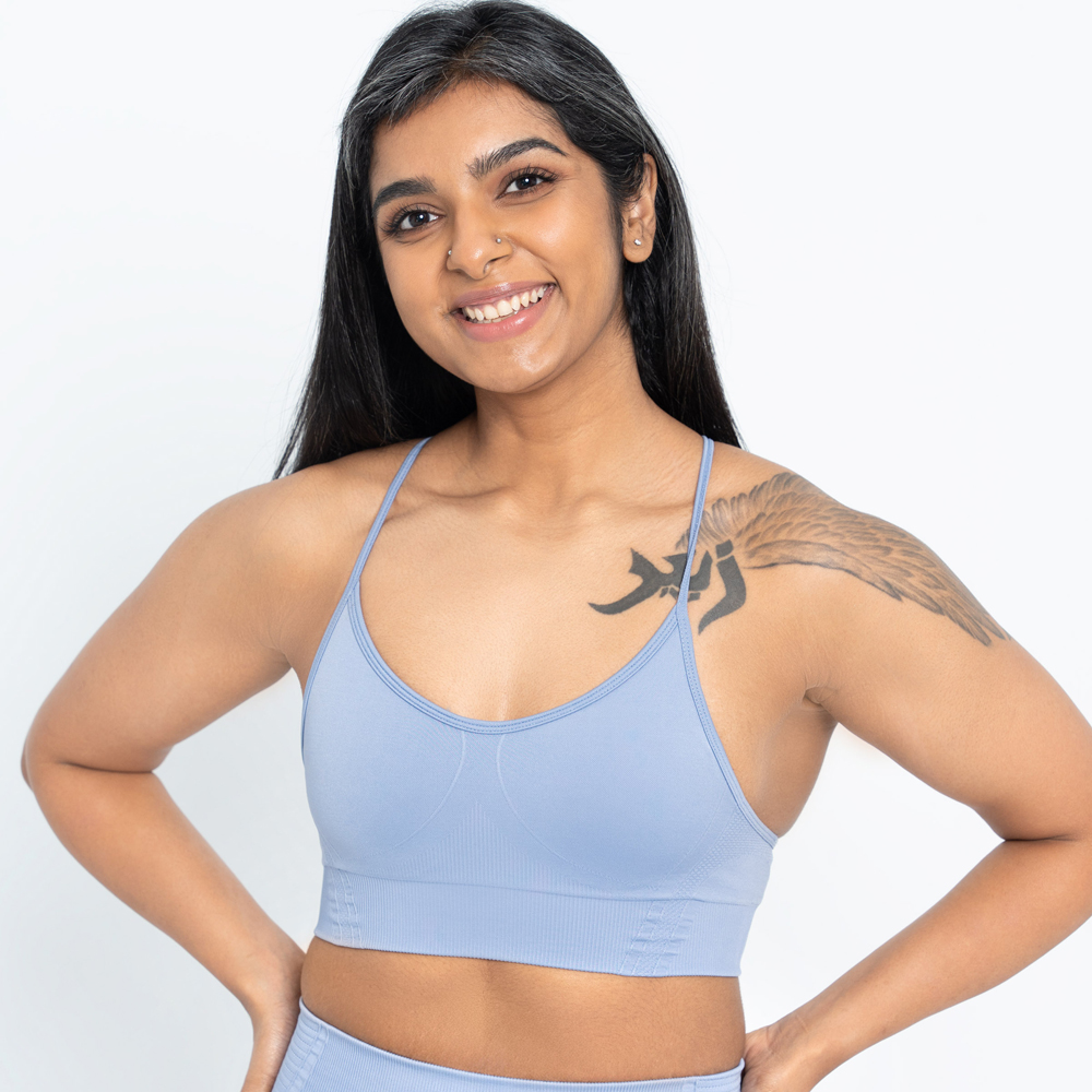 Turaag Velocity Seamless Bra - Ash Blue