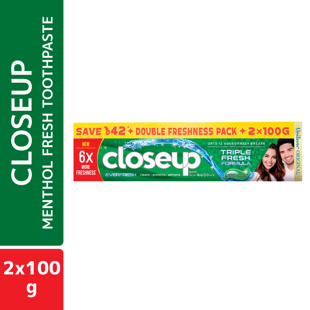 Closeup Toothpaste Menthol Fresh (Twin Pack 2X100g)
