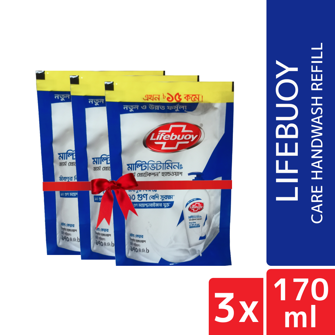 Lifebuoy Handwash (Soap) Care Refill 170ml (Bundle of 3)