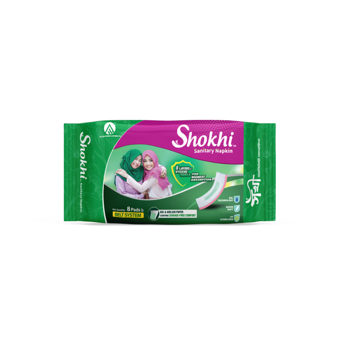 Shokhi Sanitary Napkin (Belt) 8 pcs