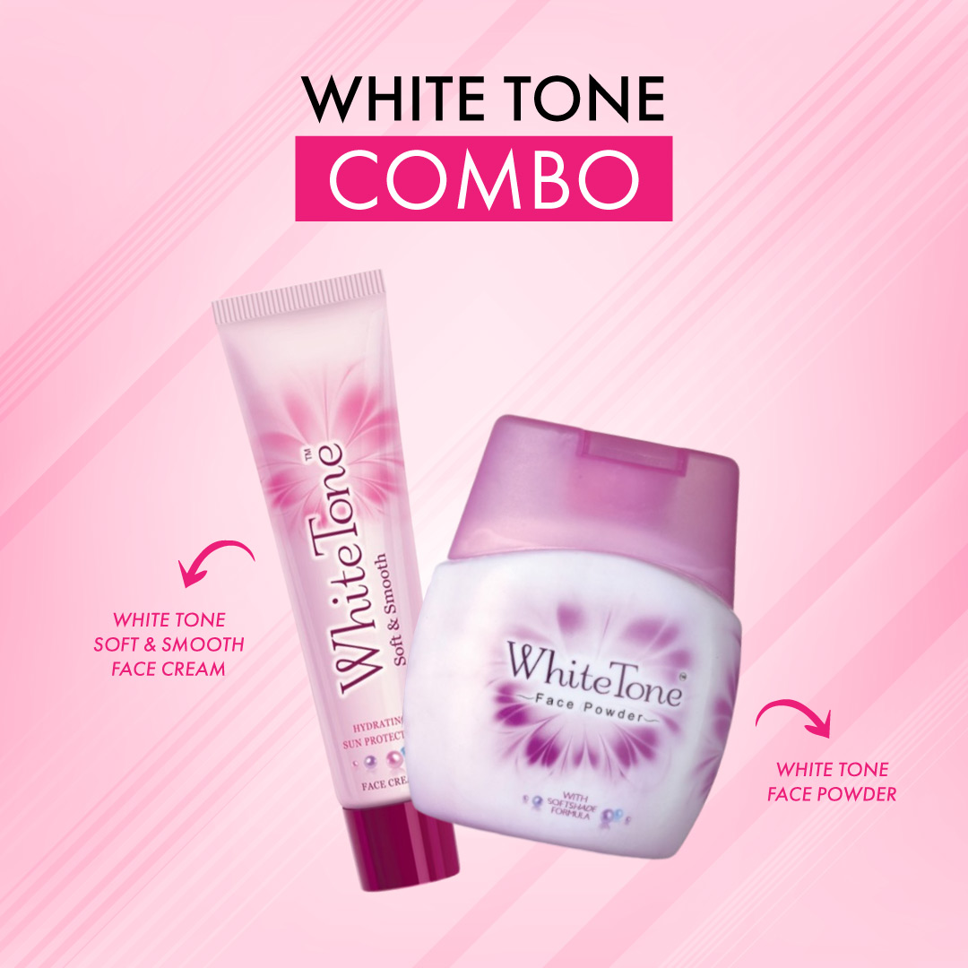 White Tone face Powder -30gm + White Tone face Cream -25gm COMBO Offer