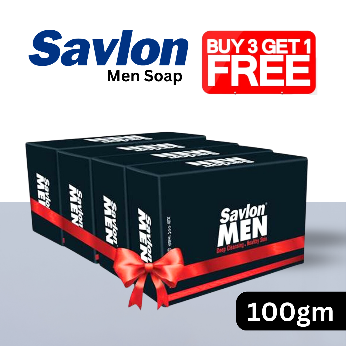 Savlon Soap Men 100 gm (Buy 3 Get 1 Free)