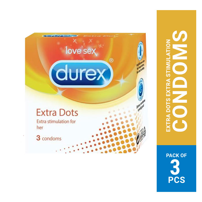 Durex Extra Dotted Condom - 3Pcs Pack