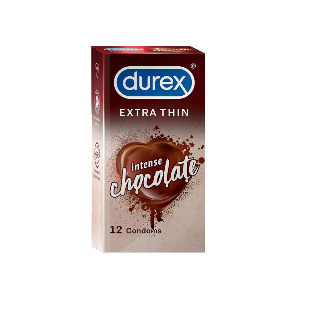 Durex Extra Thin Intense Chocolate Flavoured Condom - 12Pcs Pack