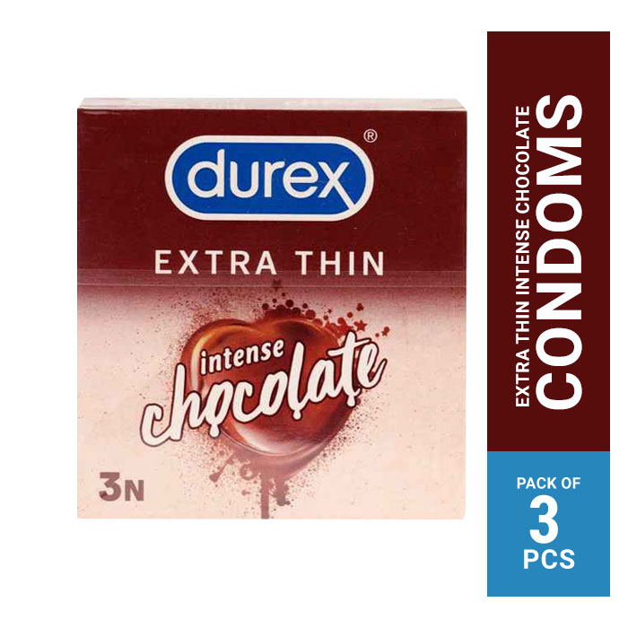 Durex Extra Thin Intense Chocolate Flavoured Condom - 3Pcs Pack