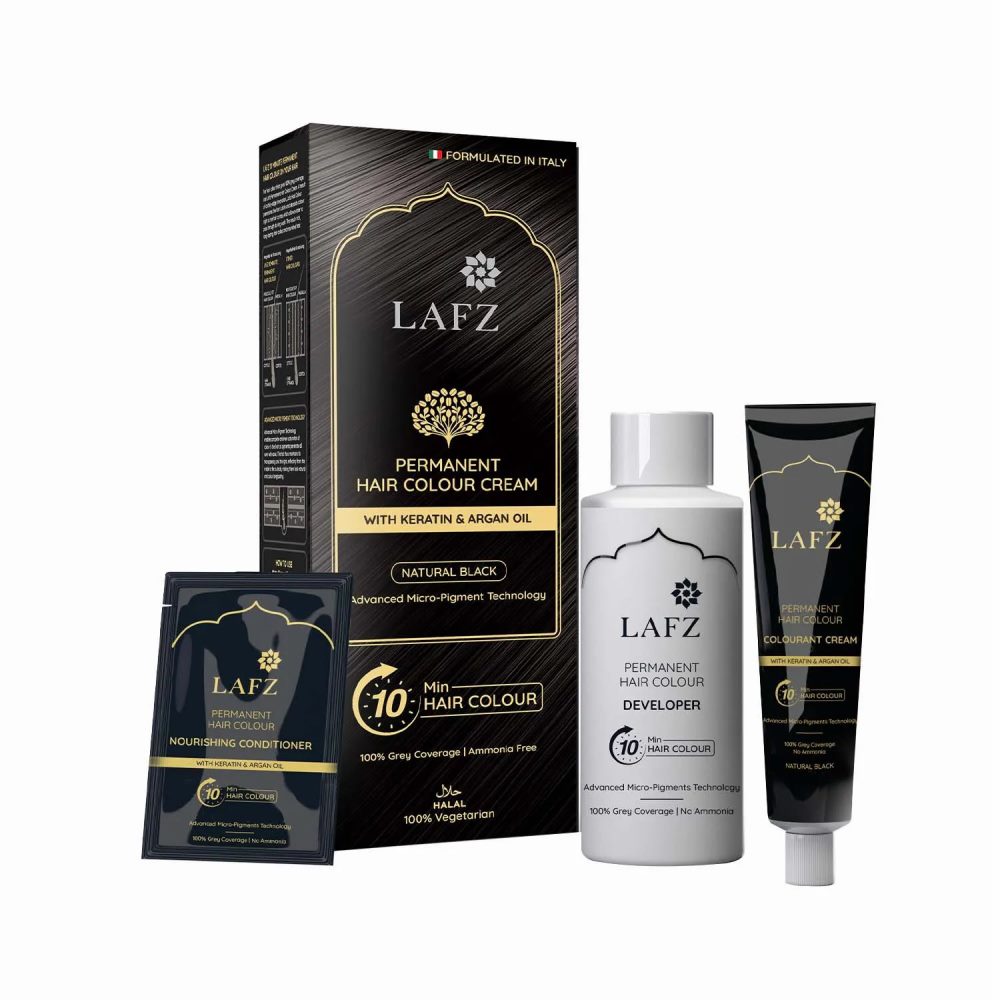 LAFZ Halal Permanent 10 min Hair Color Cream Dubai Natural Black