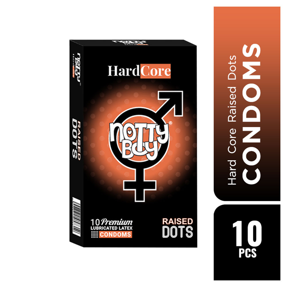 NottyBoy HardCore Raised Dots Chocolate Flavored Condom - 10Pcs Pack ...
