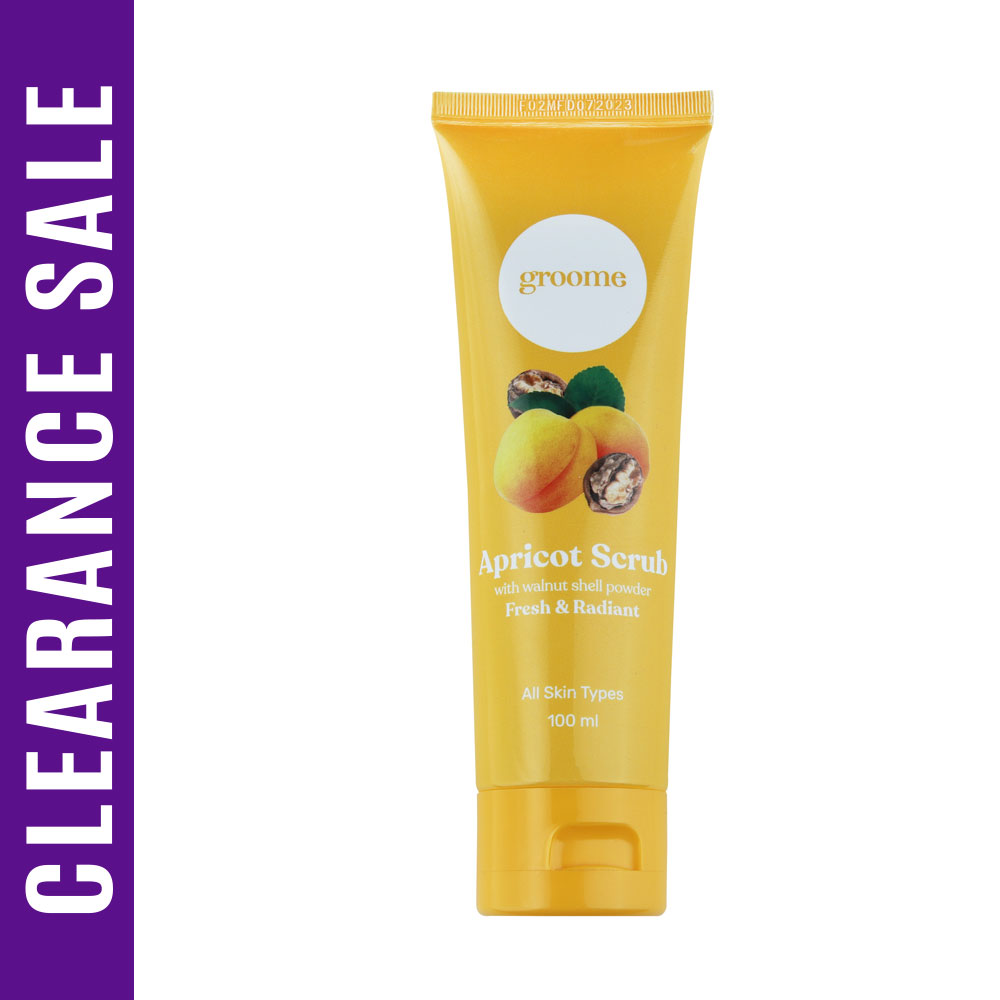Groome Apricot Scrub With Walnut Shell Powder Fresh & Radiant (All Skin ...