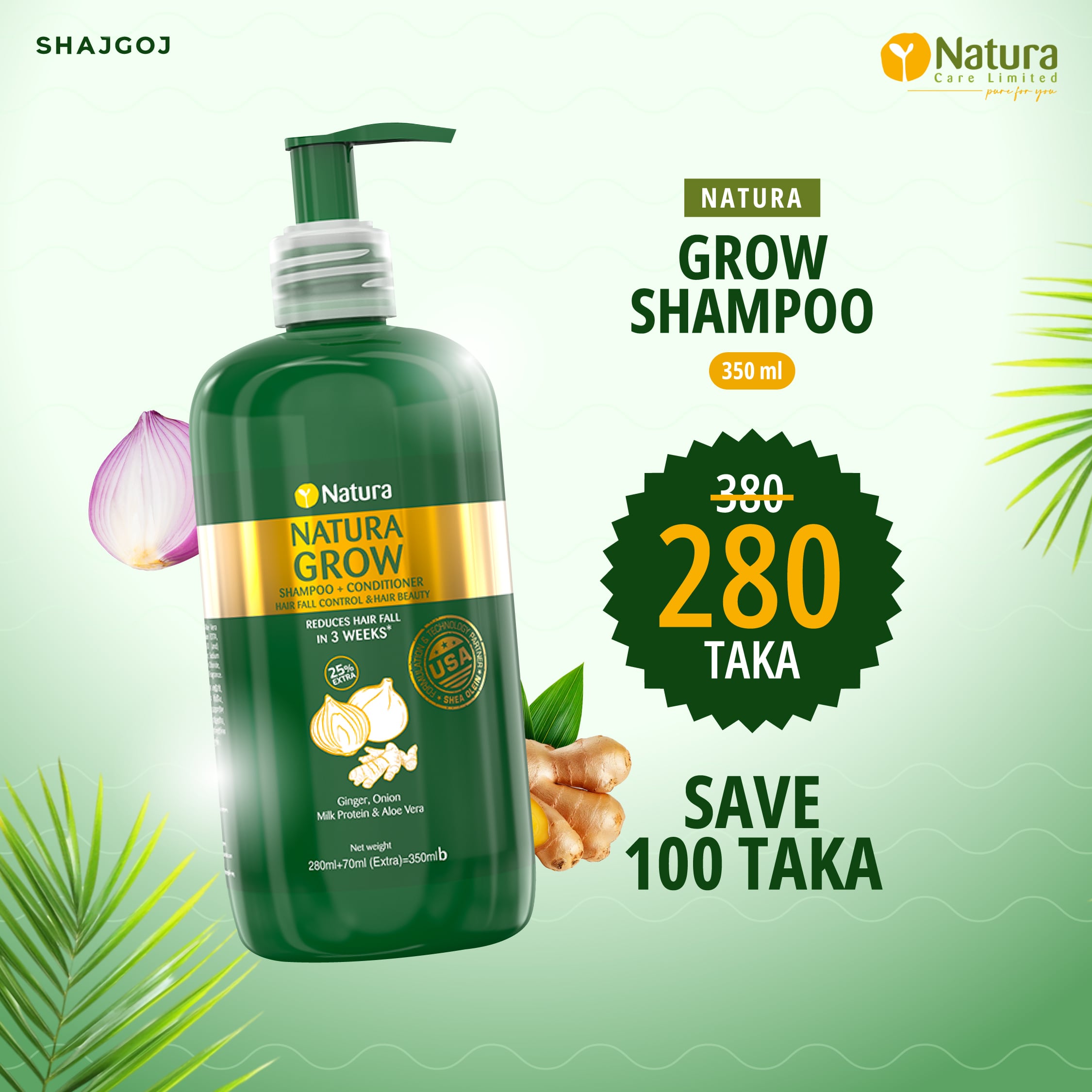 Natura Grow Shampoo 350ml