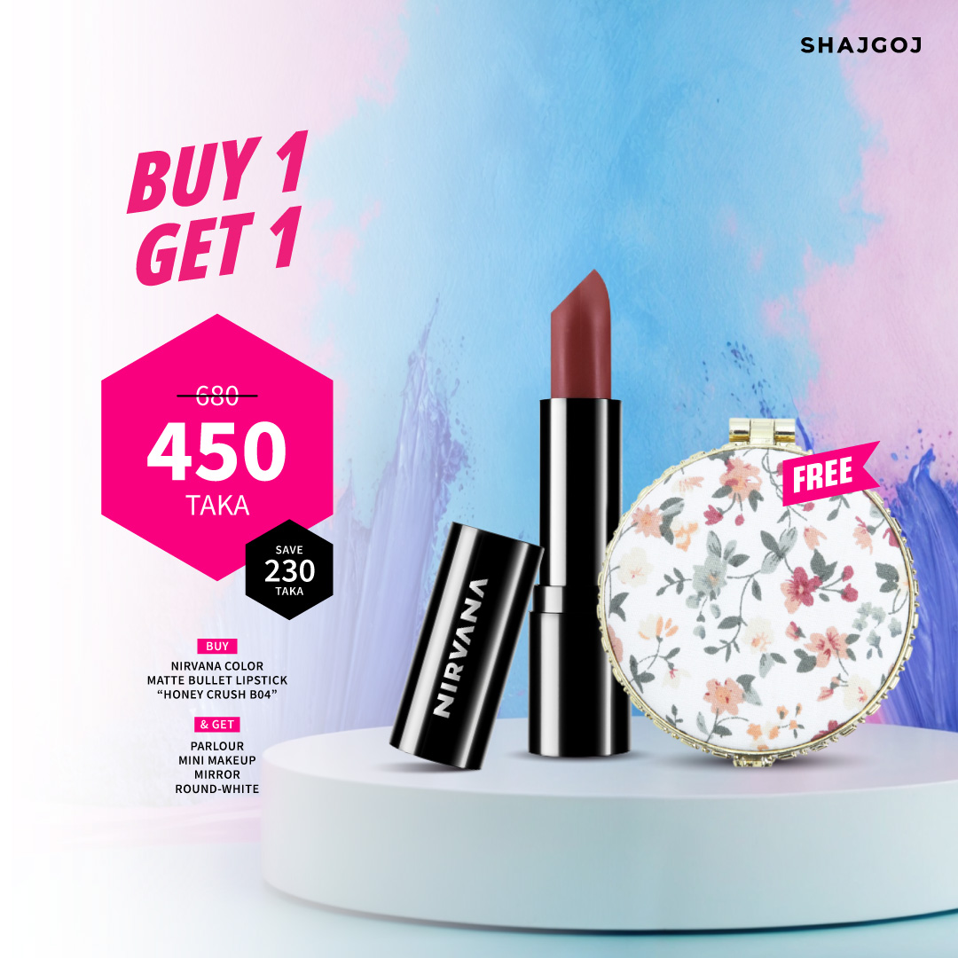 Buy Nirvana Color Lipstick - Honey Crush B04 and Get Parlour Makeup ...