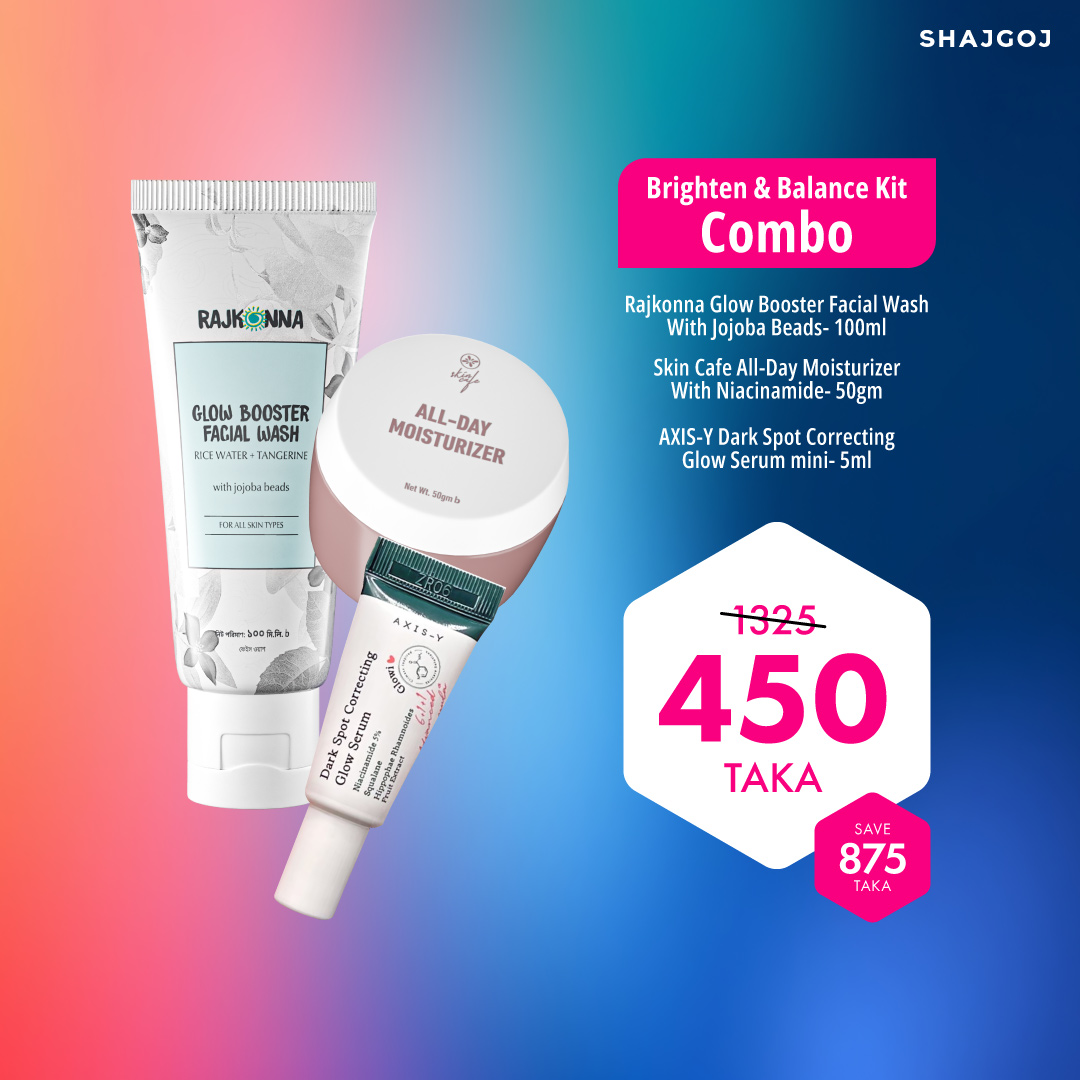Brighten & Balance Kit (Rajkonna Glow Booster Facial Wash + Skin Cafe ...