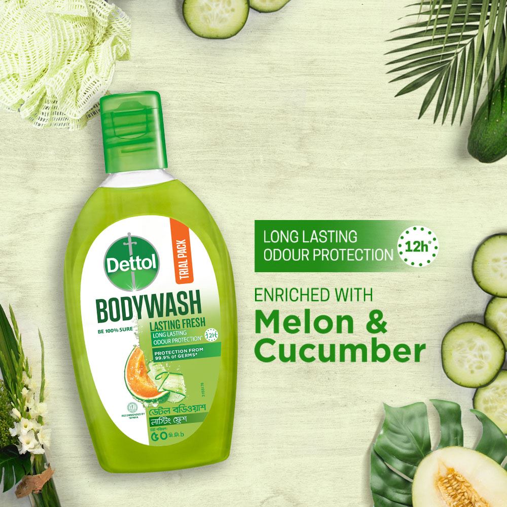 Dettol Body Wash Trial pack 50ml Shower Gel Lasting Fresh with ...