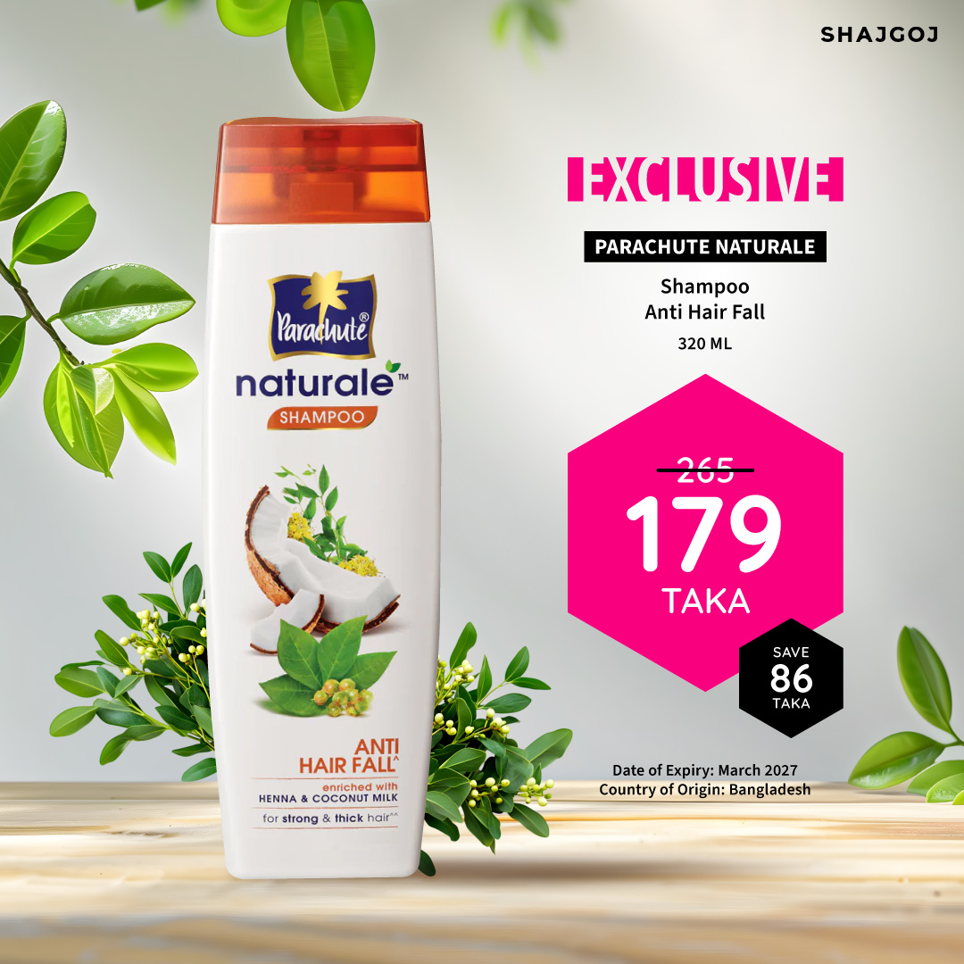 Parachute Naturale Anti Hair Fall Shampoo with Henna & Coconut Milk ...