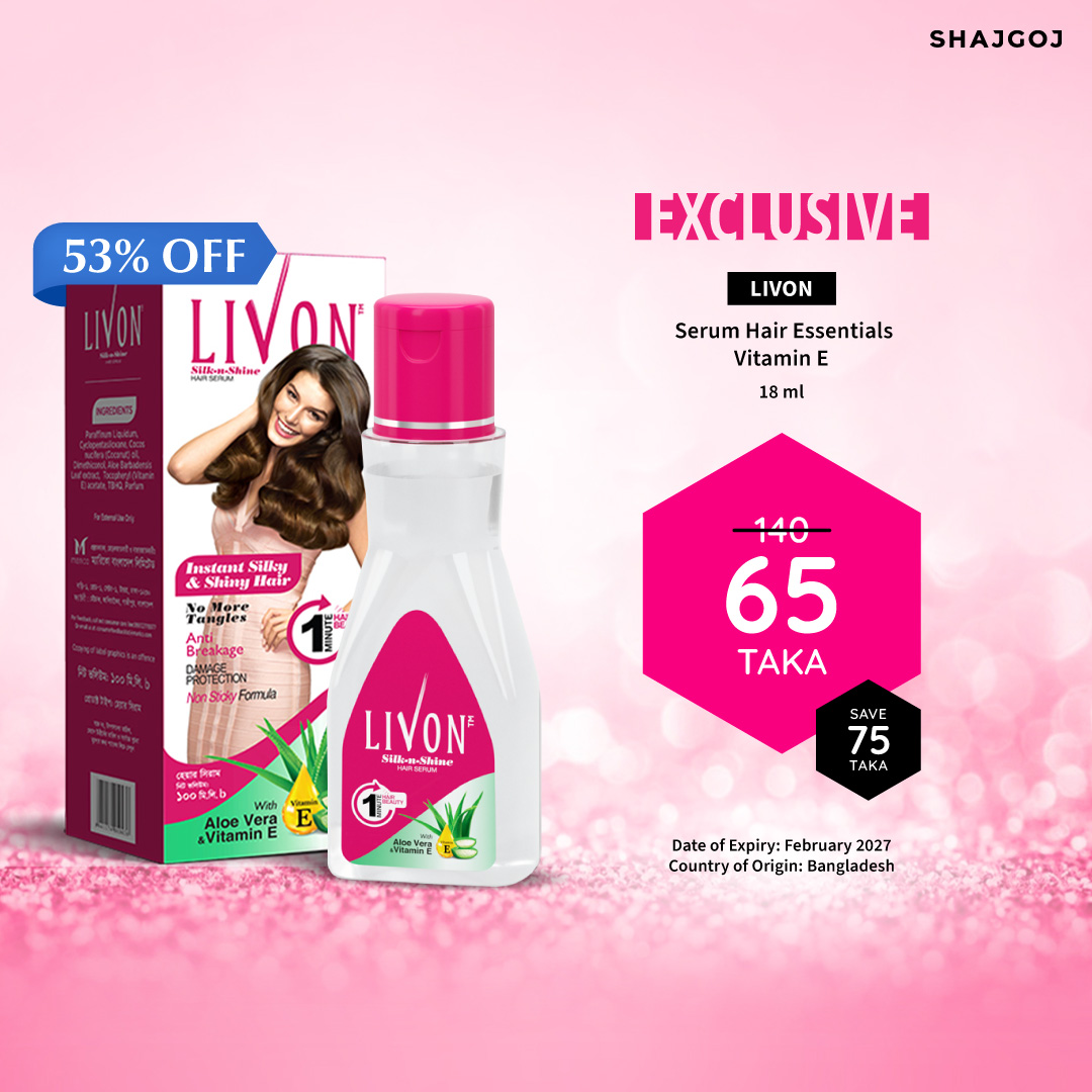 Livon Hair Serum with Argan Oil & Vitamin E for Women & Men, For Frizz ...