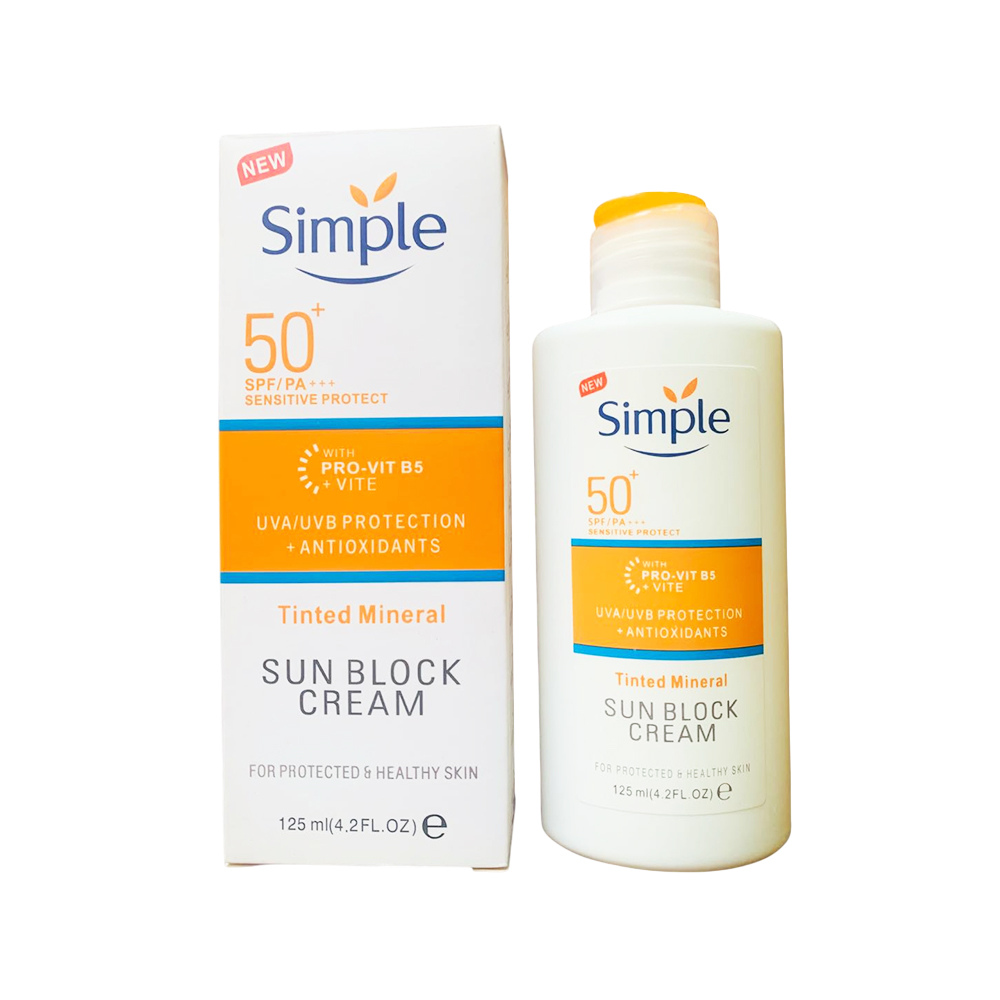 Simple Tinted Mineral Sun Block Cream 125ml