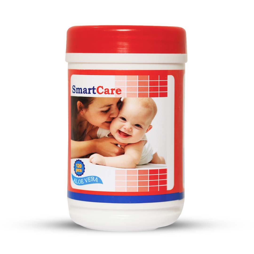 Smart Care Wet Wipes With Tube - 120 pcs